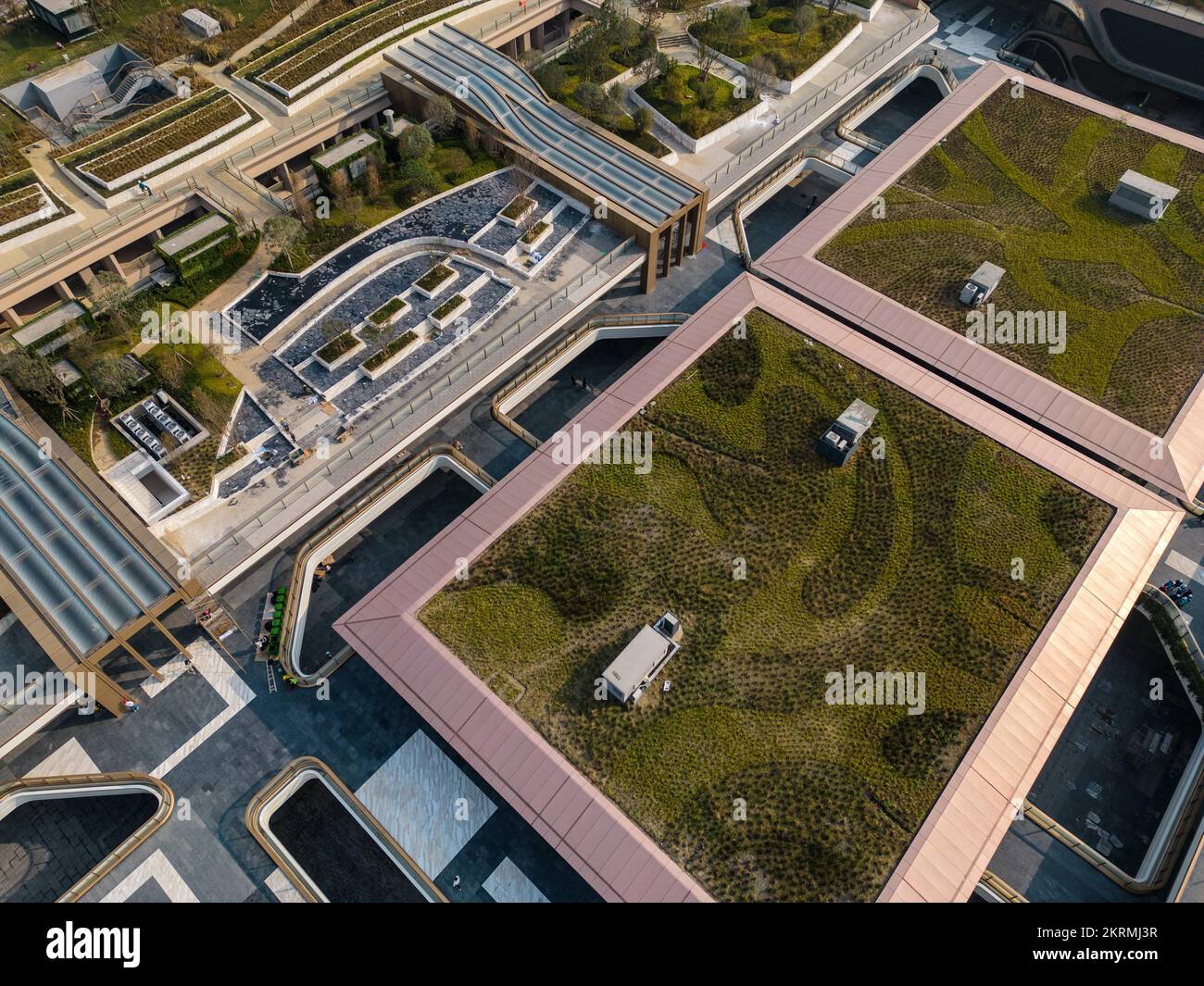 Aerial photo shows the Chengdu SKP in Chengdu City, southwest China's ...