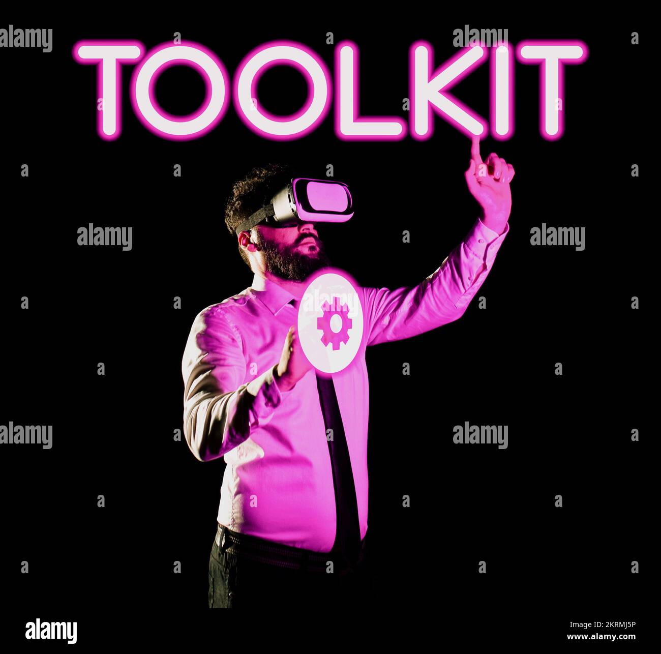 Text showing inspiration Toolkit, Internet Concept set of tools kept in ...