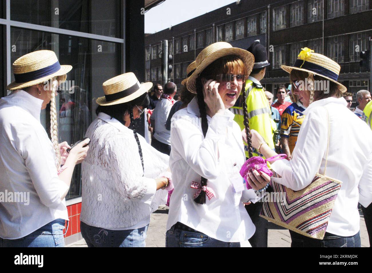 Fans and crowd at the Rugby League Challenge Cup Final, St Helens v ...