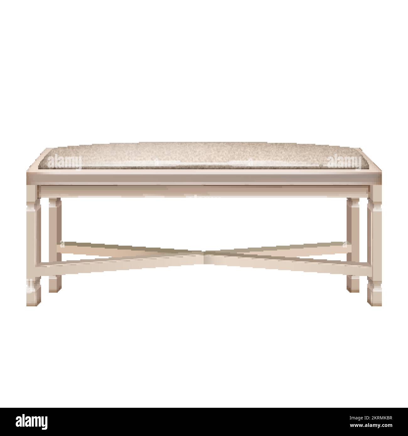 furniture bedroom bench realistic vector Stock Vector Image & Art - Alamy