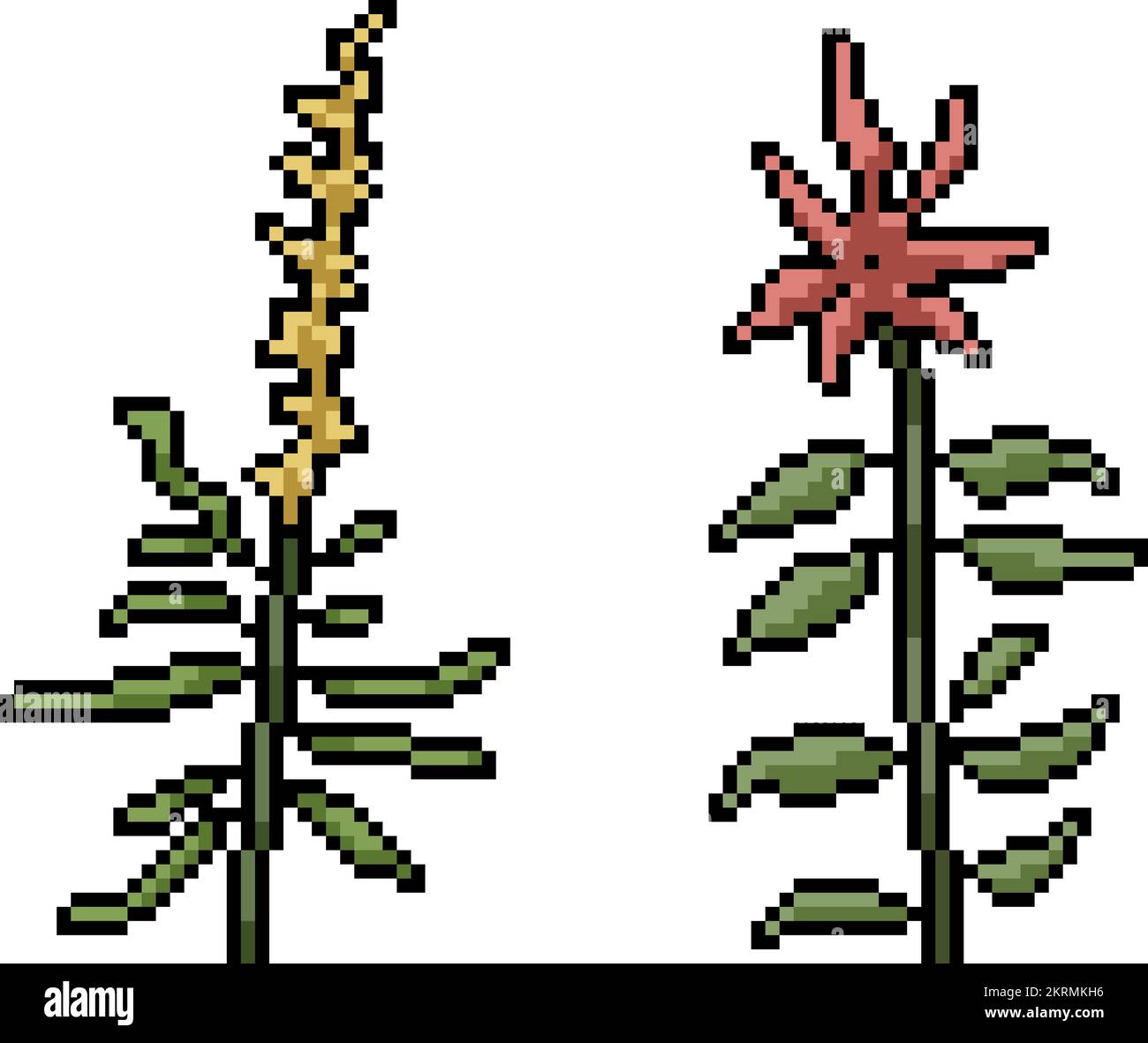 Plant pixel Cut Out Stock Images & Pictures - Alamy