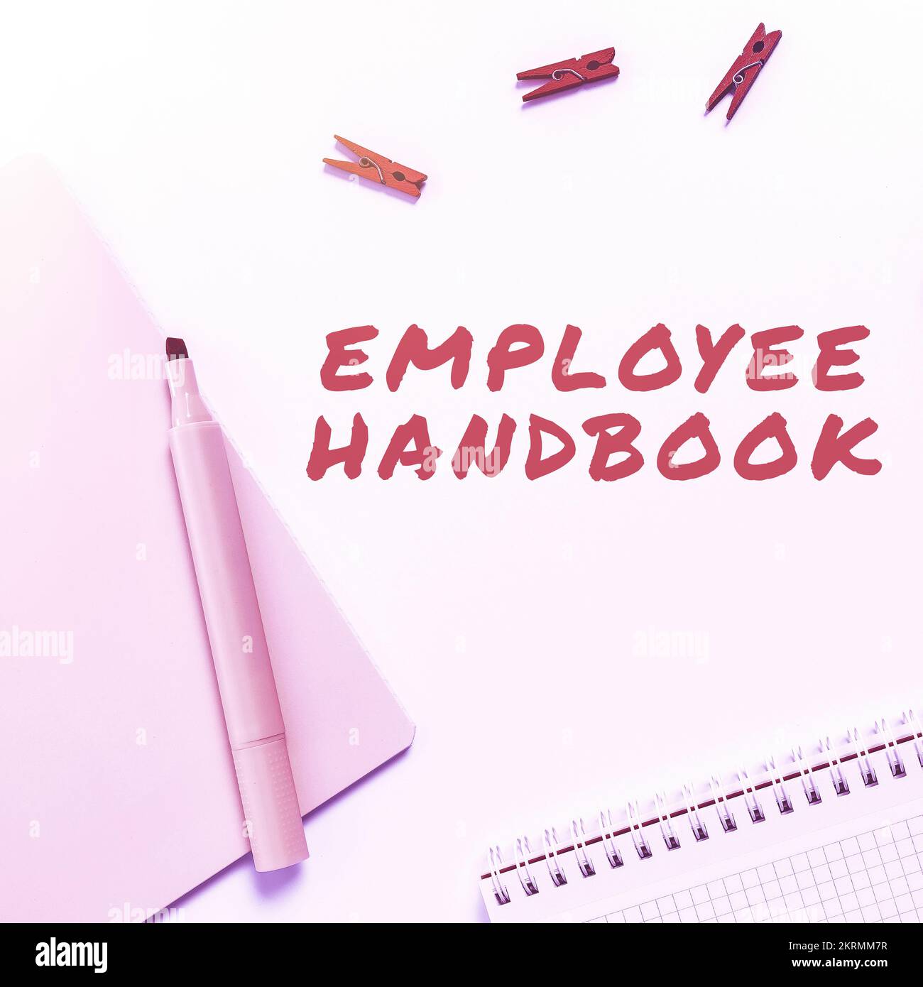 Handwriting text Employee Handbook, Business concept Document Manual ...