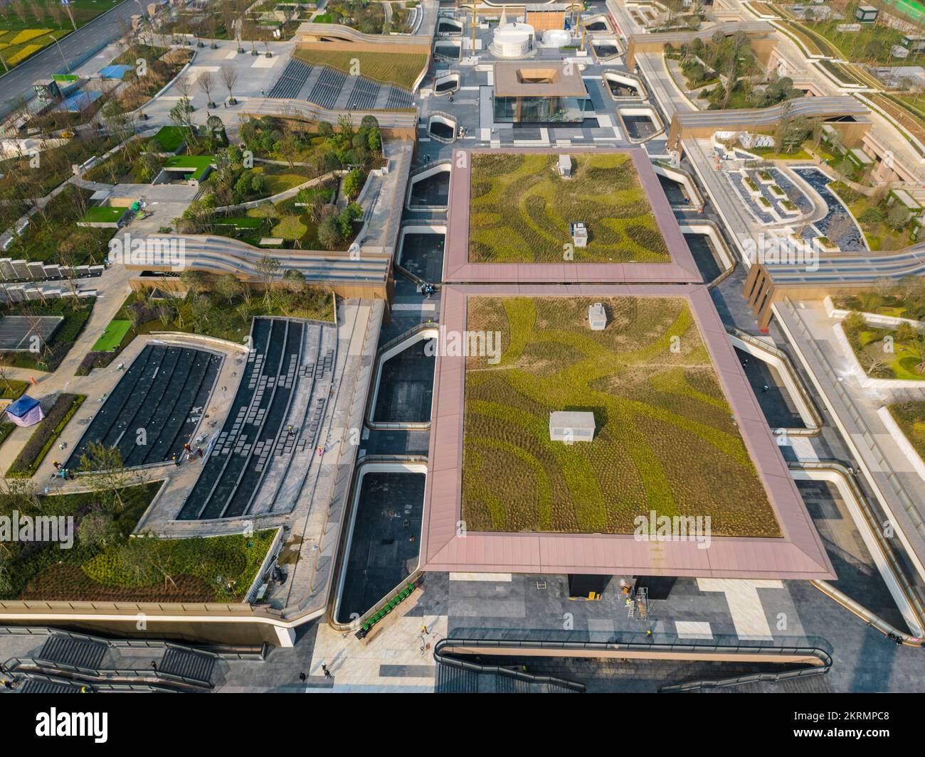 Aerial photo shows the Chengdu SKP in Chengdu City, southwest China's ...