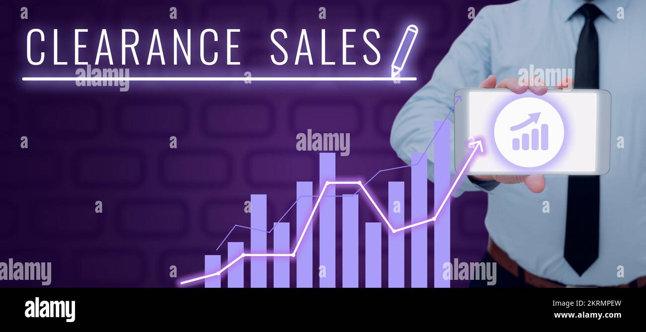 Inspiration showing sign Clearance Sales, Word Written on goods at ...