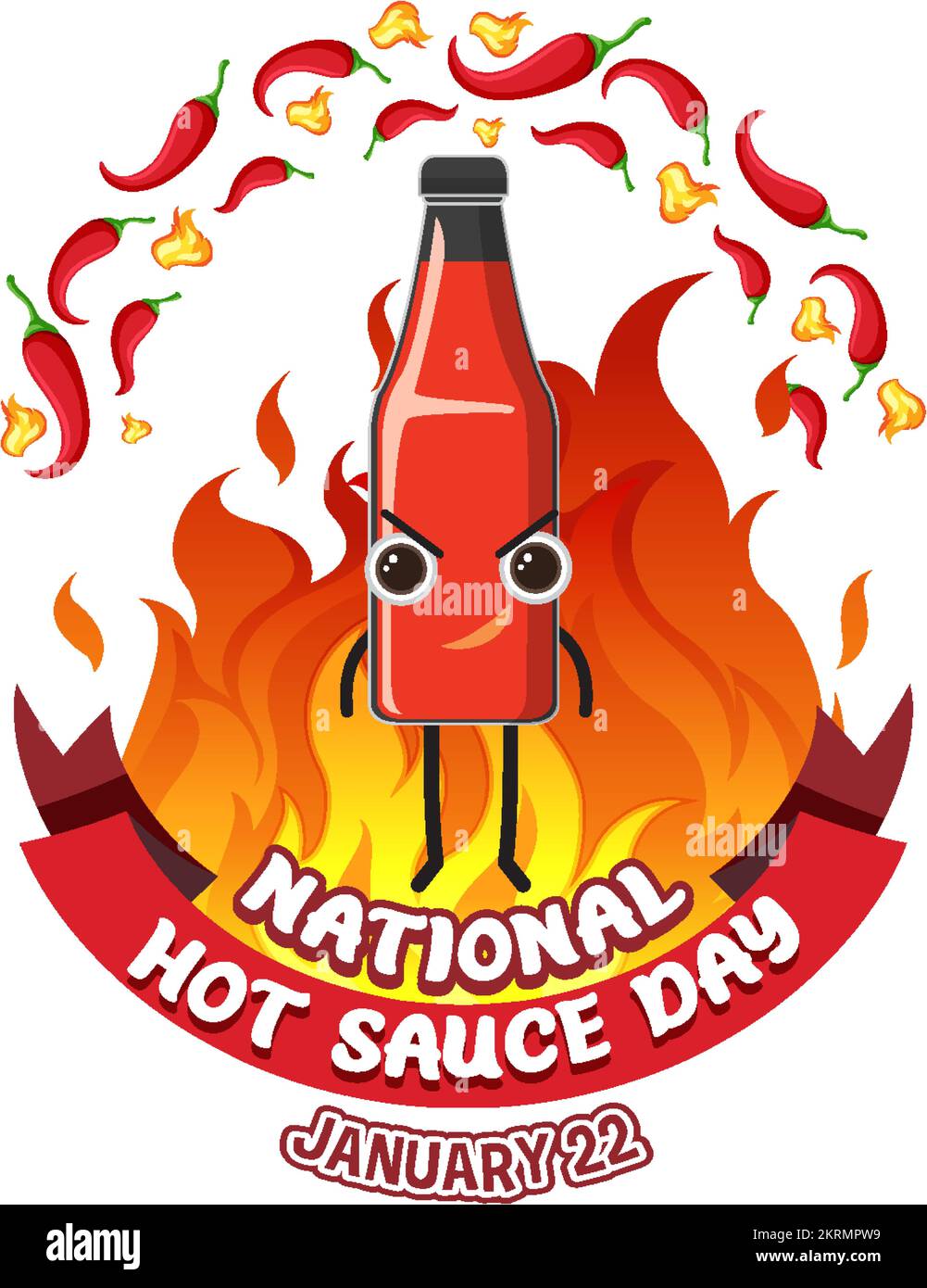 National Hot Sauce Day Banner Design illustration Stock Vector Image ...