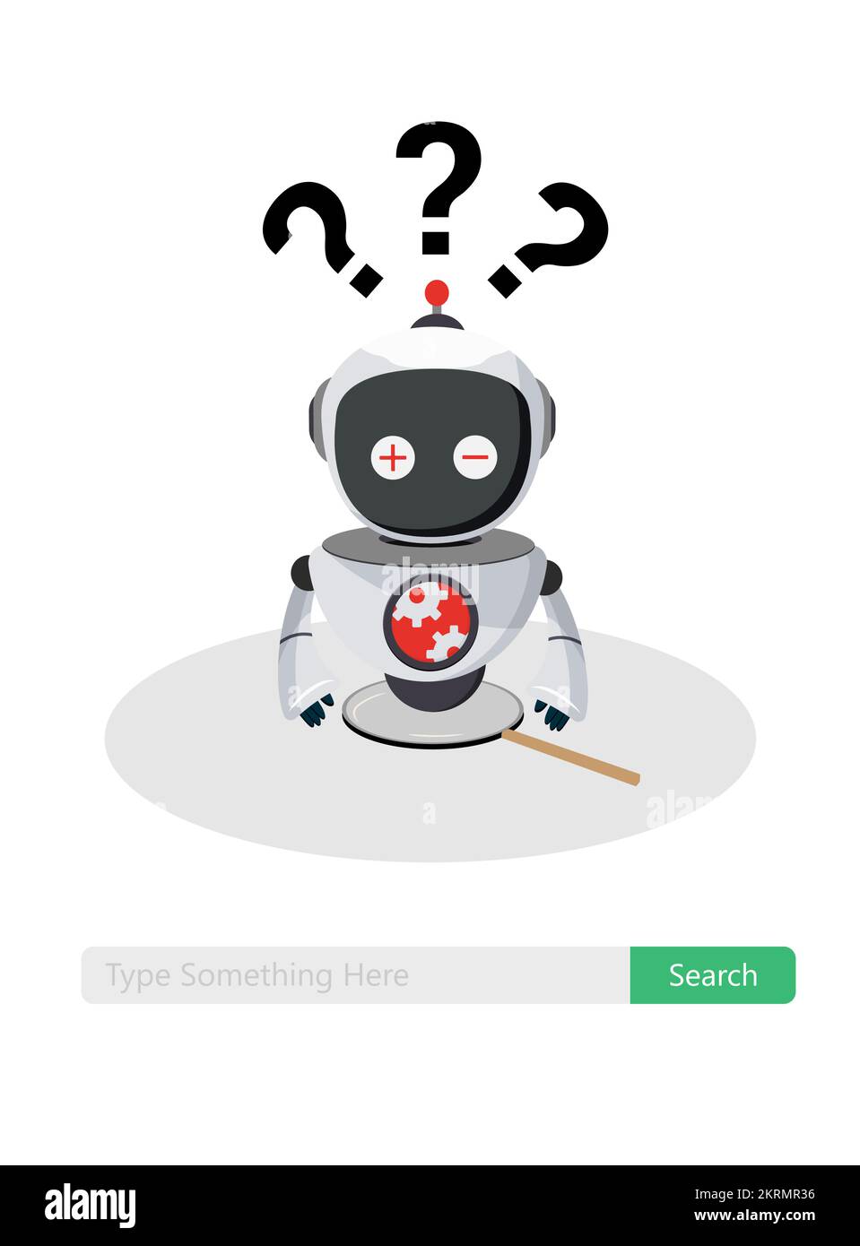 Robot Search Engine Character Vector Design Ai Technology Android For