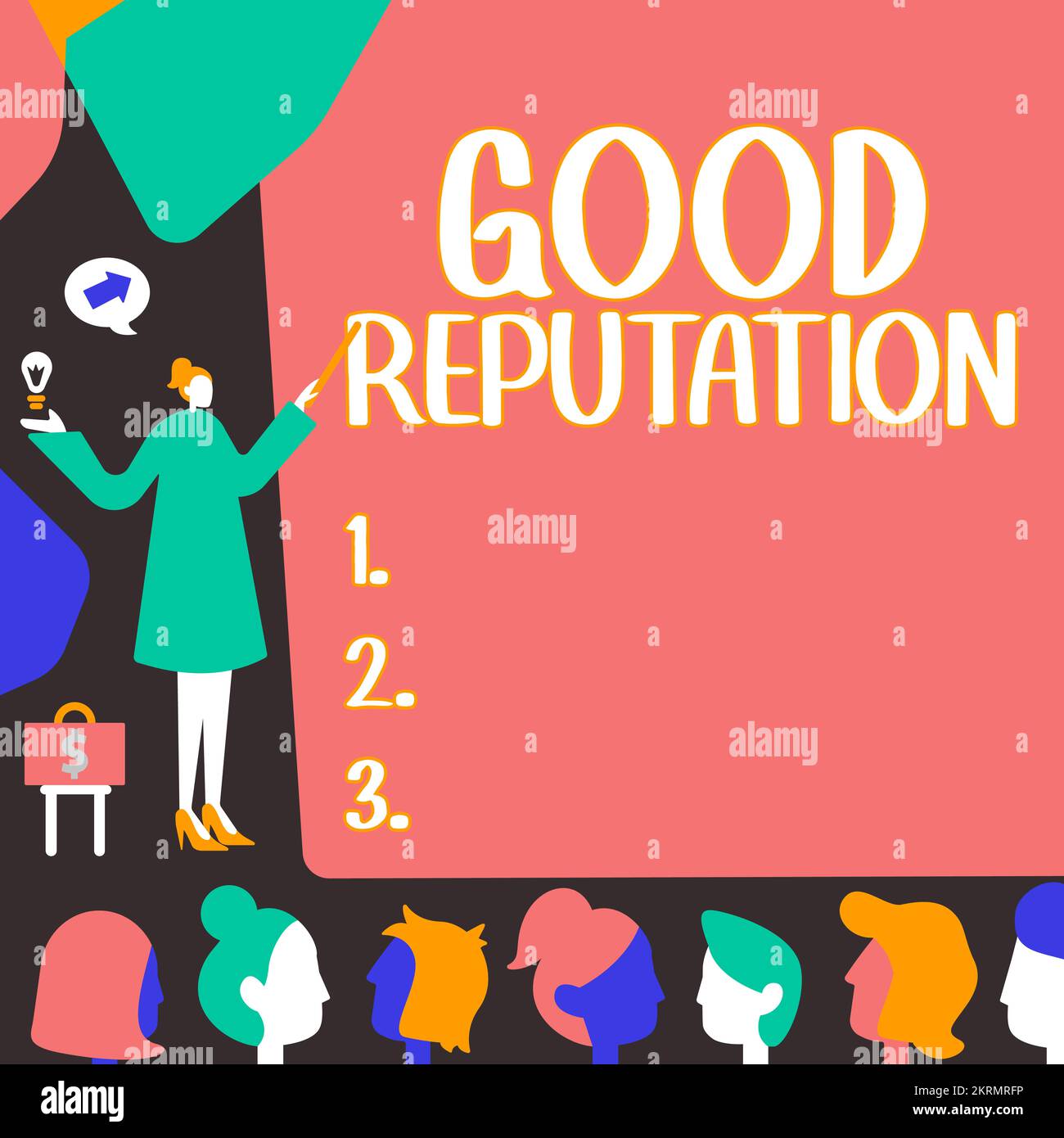 Sign displaying Good Reputation, Internet Concept customer lays his or ...