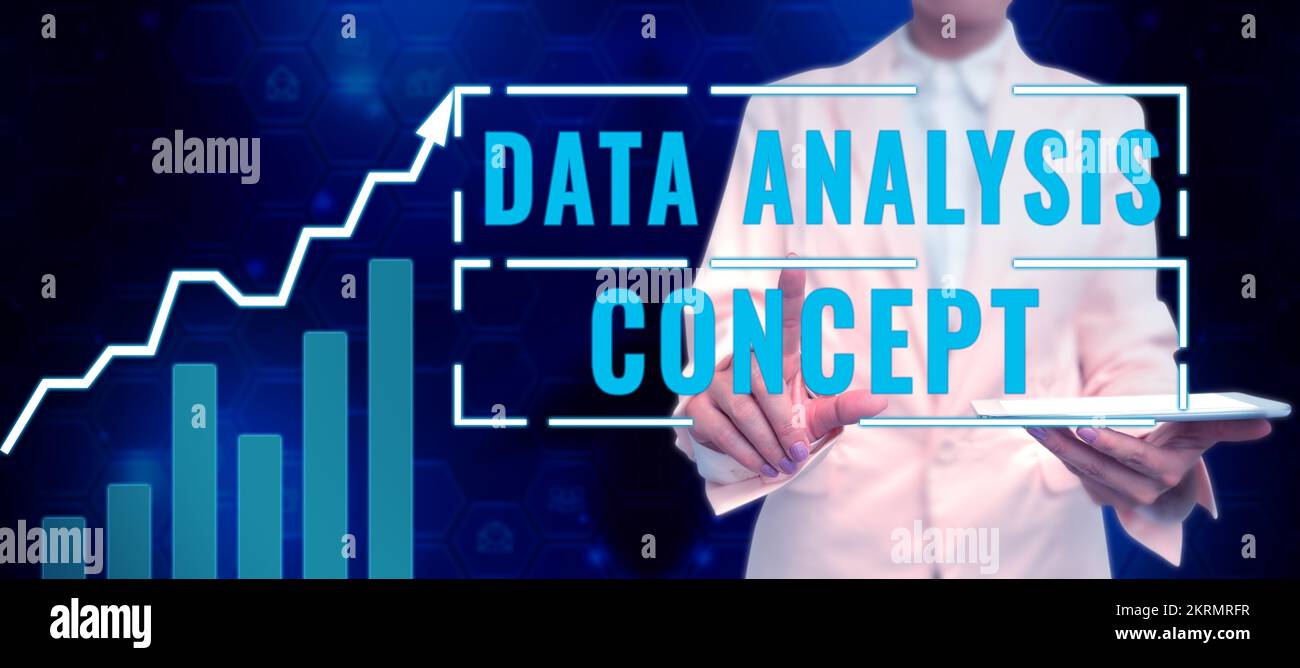 Conceptual display Data Analysis Concept, Internet Concept evaluating data using analytical and ...