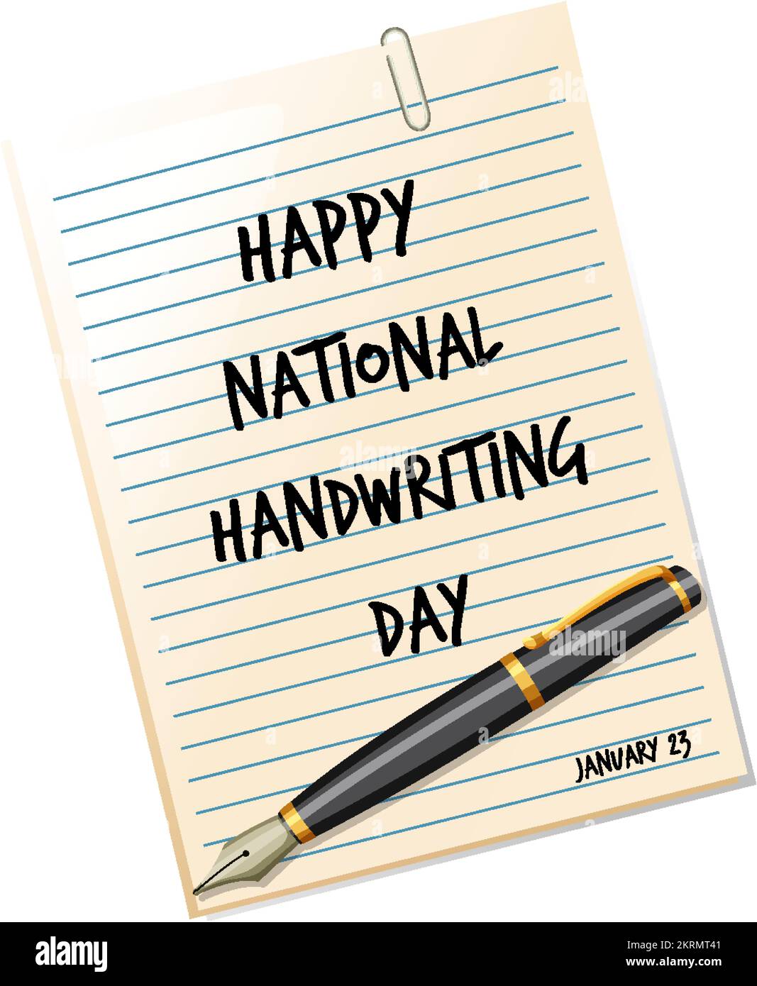 National Handwriting Day Banner Design illustration Stock Vector Image ...