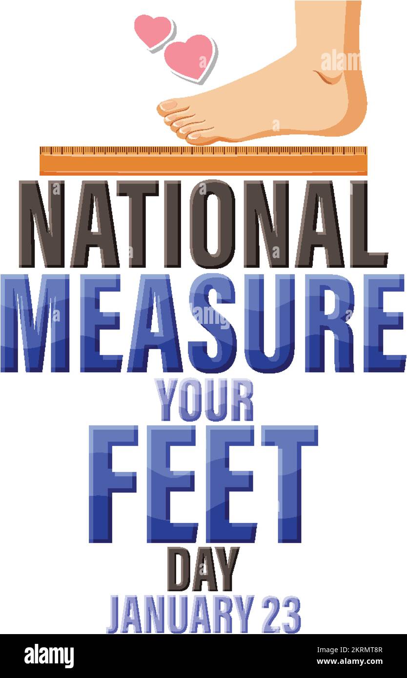National Measure Your Feet Day Banner Design illustration Stock Vector ...