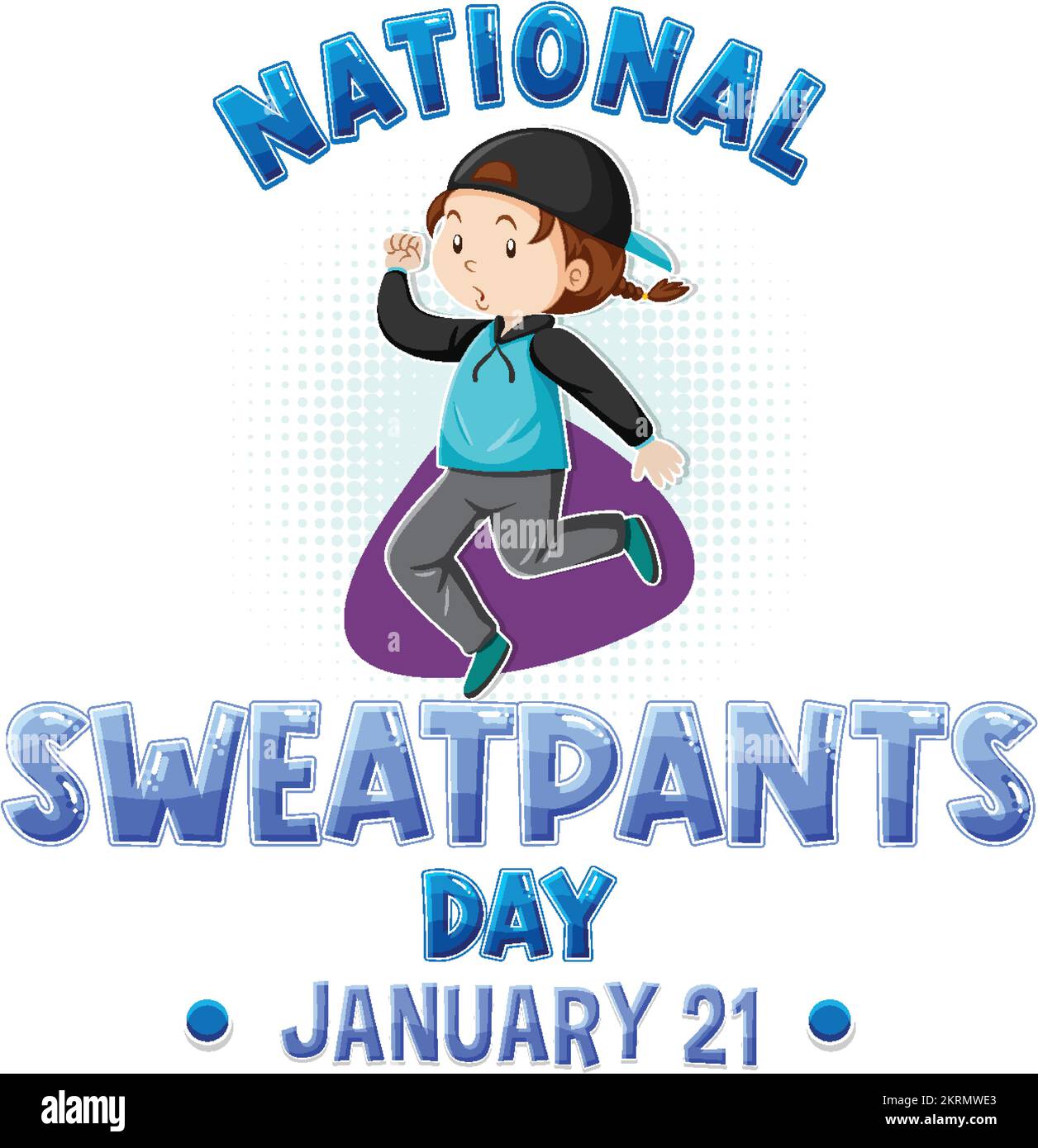 National Sweatpants Day Text Banner illustration Stock Vector Image ...