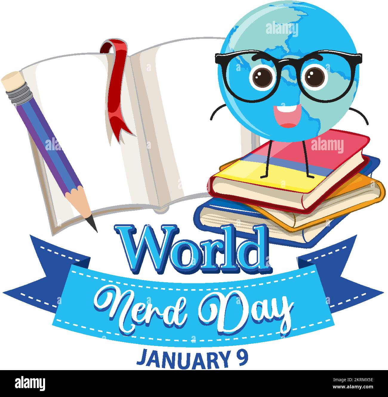 World Nerd Day Banner Design illustration Stock Vector Image & Art - Alamy
