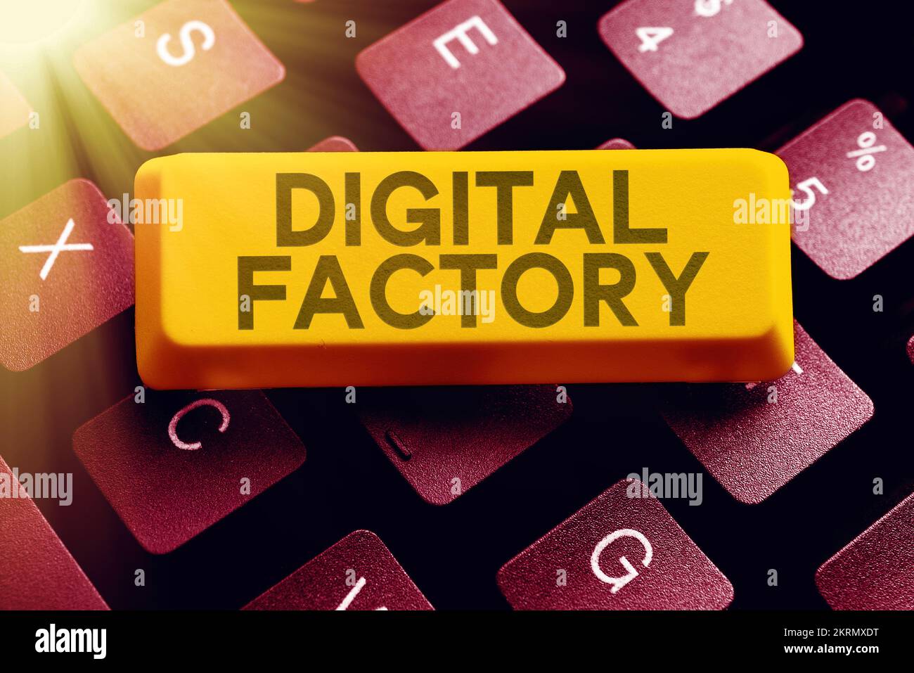 Writing displaying text Digital Factory, Internet Concept uses digital ...