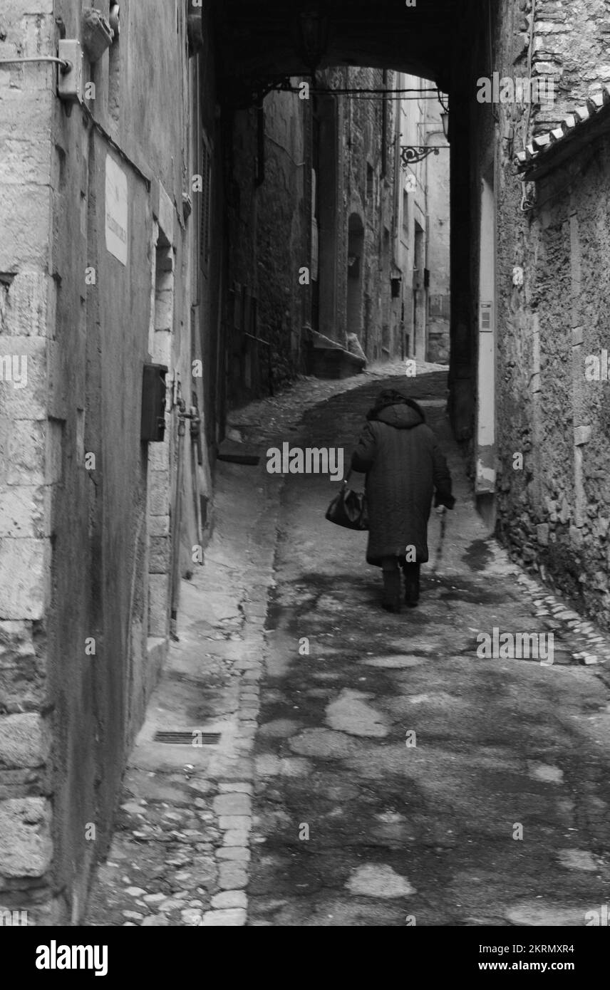 Travel italy view hill Black and White Stock Photos & Images - Alamy