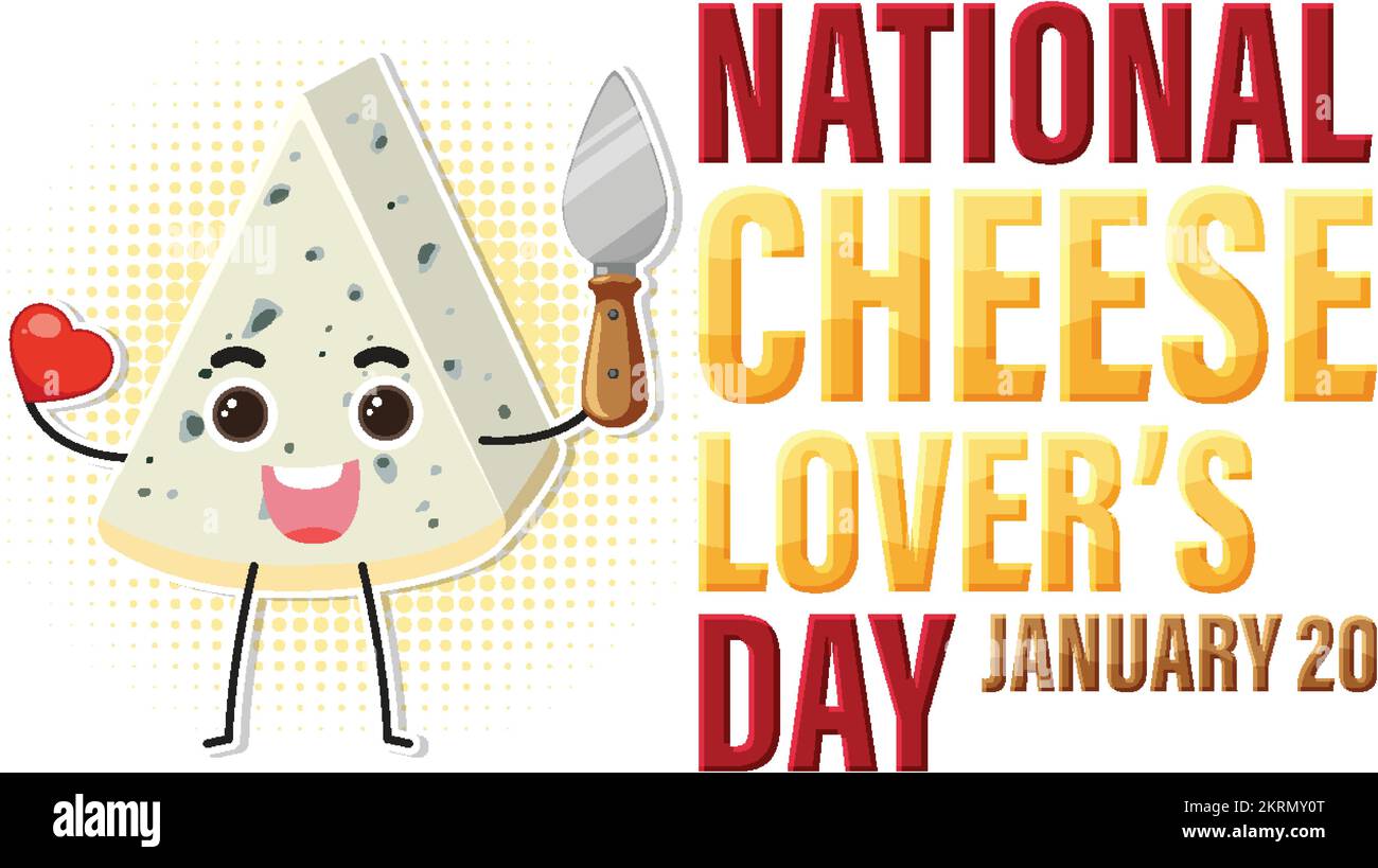 National Cheese Lovers Day Banner Design illustration Stock Vector ...