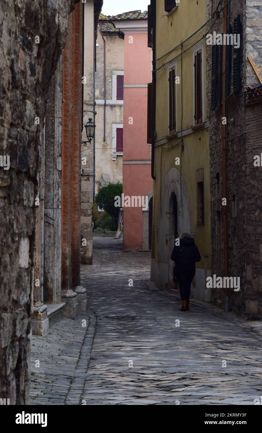 Amelia (Italy) - A view of nice historical center in stone with ...
