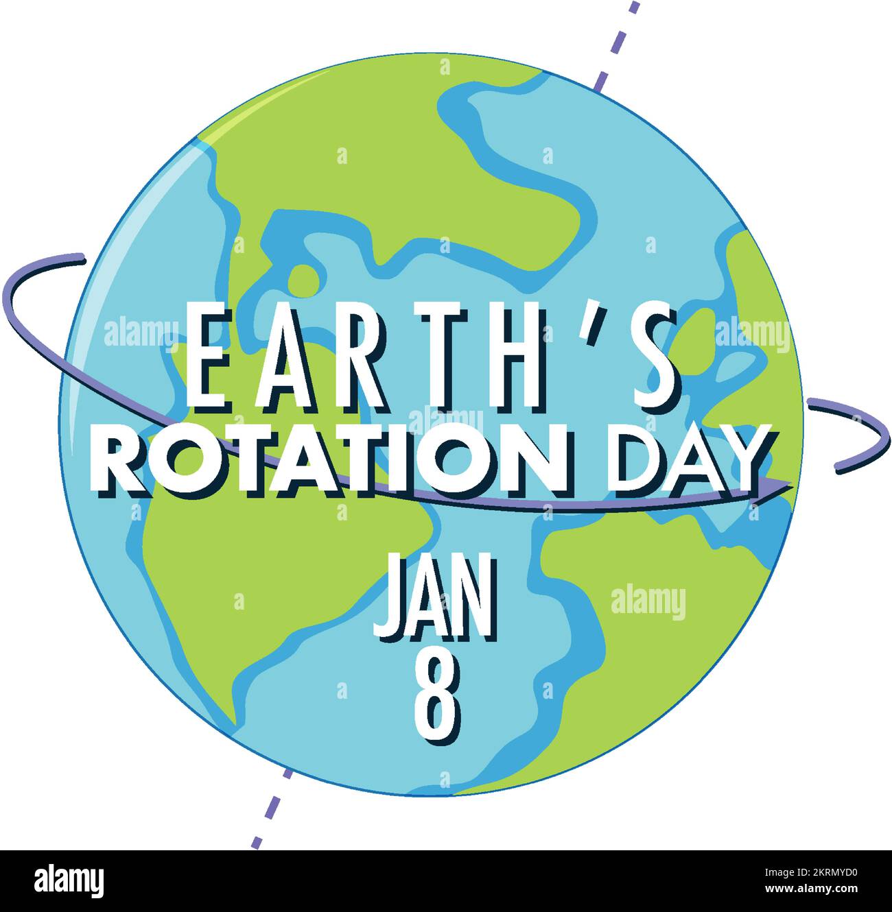 Earth's Rotation Day banner design illustration Stock Vector Image ...