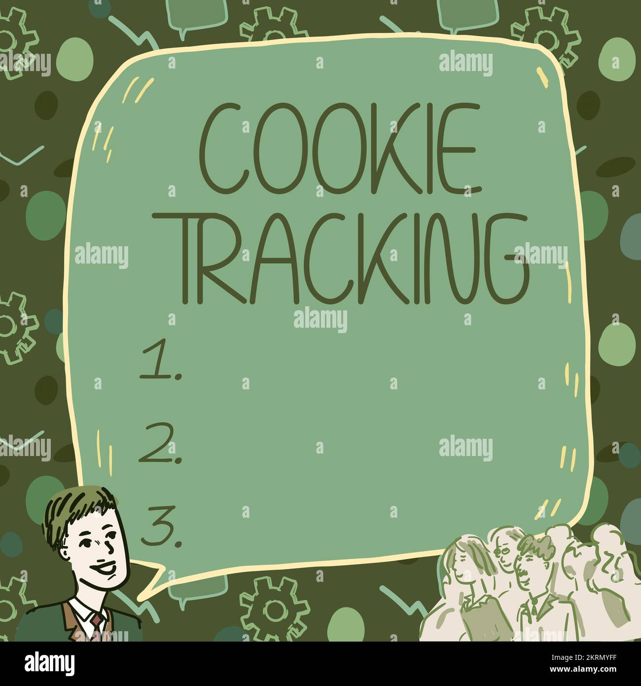Conceptual caption Cookie Tracking, Word Written on Data stored in the ...