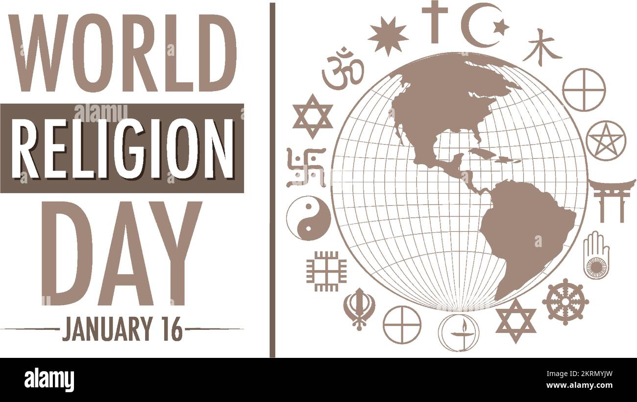World Religion Day Banner Design illustration Stock Vector Image & Art ...