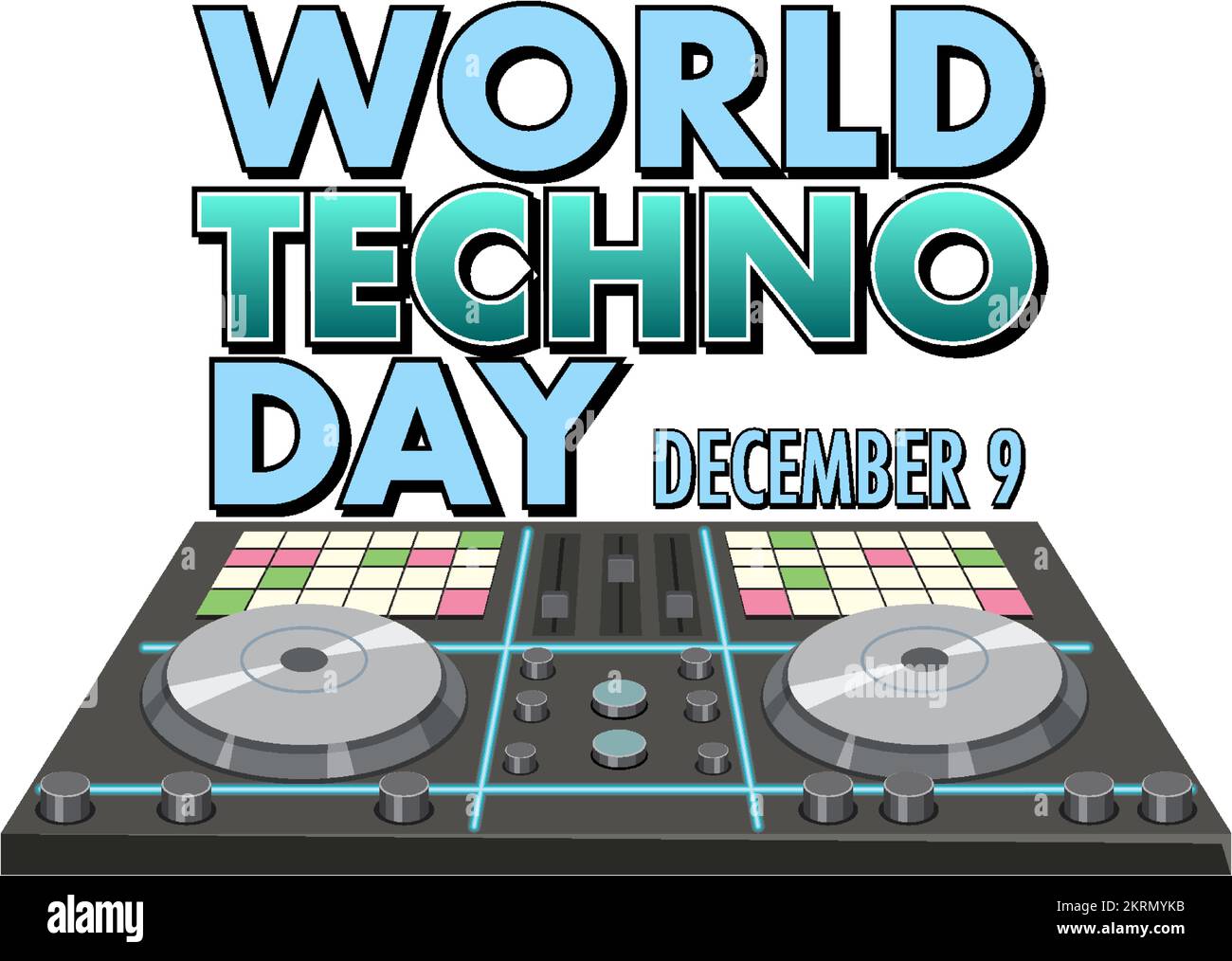 World techno day text banner design illustration Stock Vector Image ...