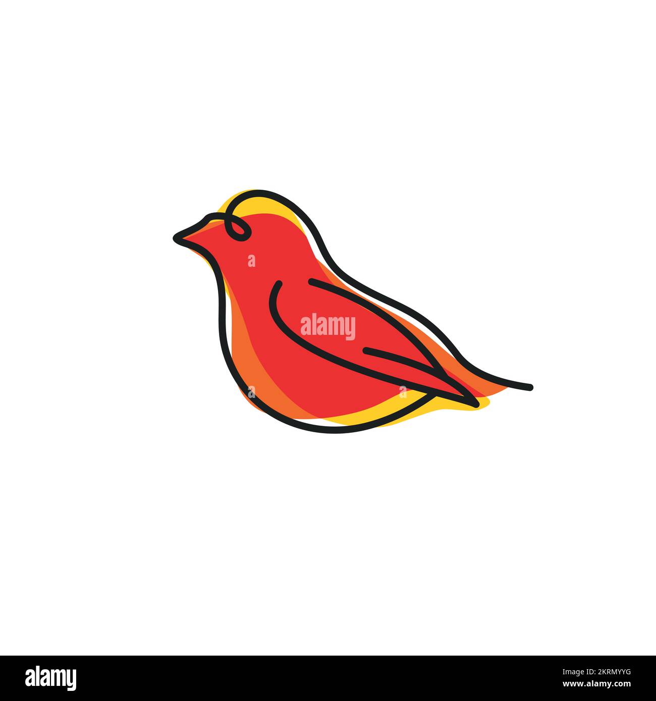 Clean logo bird illustration. Flying bird. Beautiful wings Stock Vector ...
