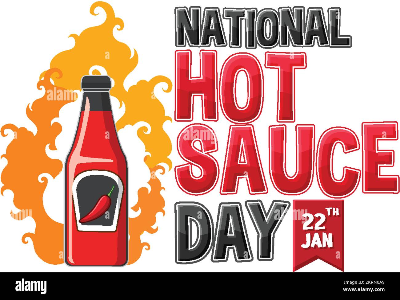 National Hot Sauce Day Banner Design illustration Stock Vector Image ...