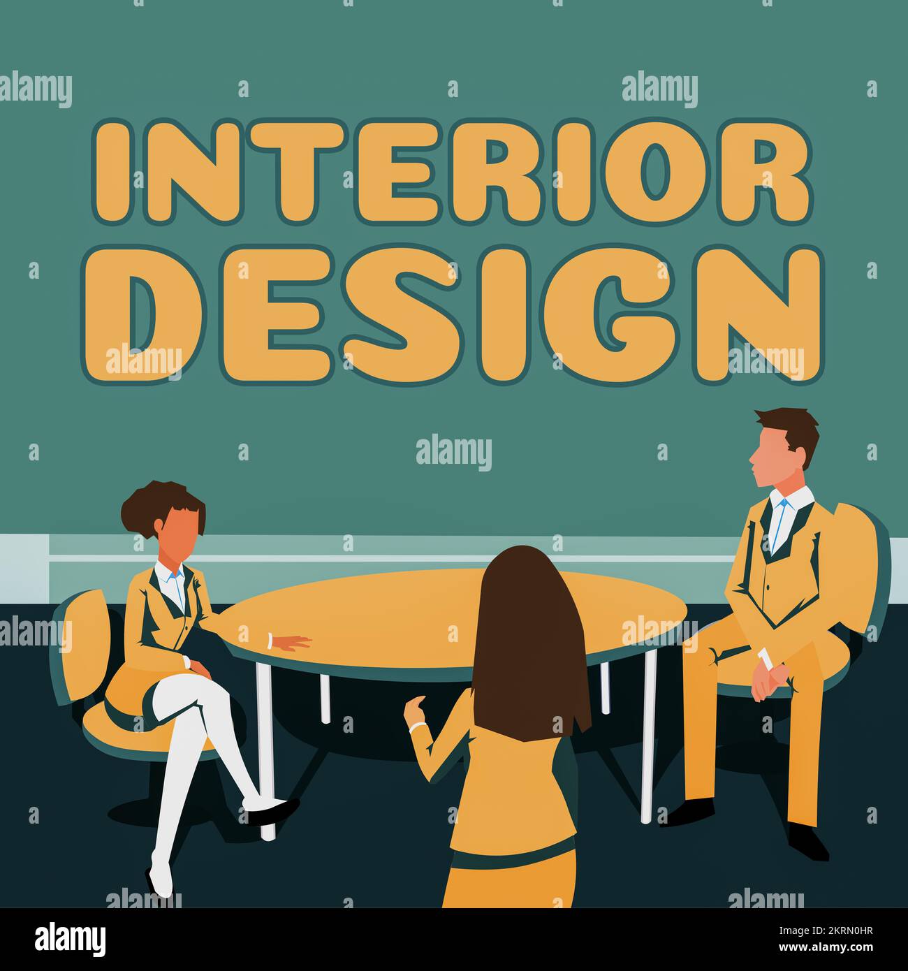 Conceptual display Interior Design, Business concept the art of ...