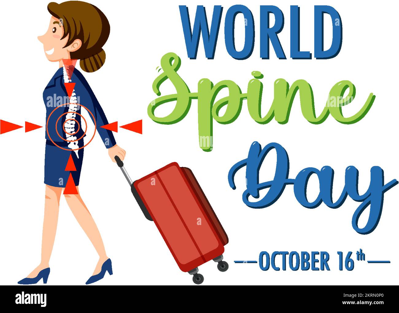 World Spine Day Banner Design illustration Stock Vector Image & Art - Alamy