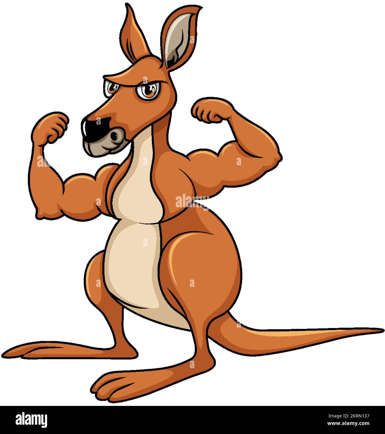 Muscular kangaroo cartoon character illustration Stock Vector Image ...