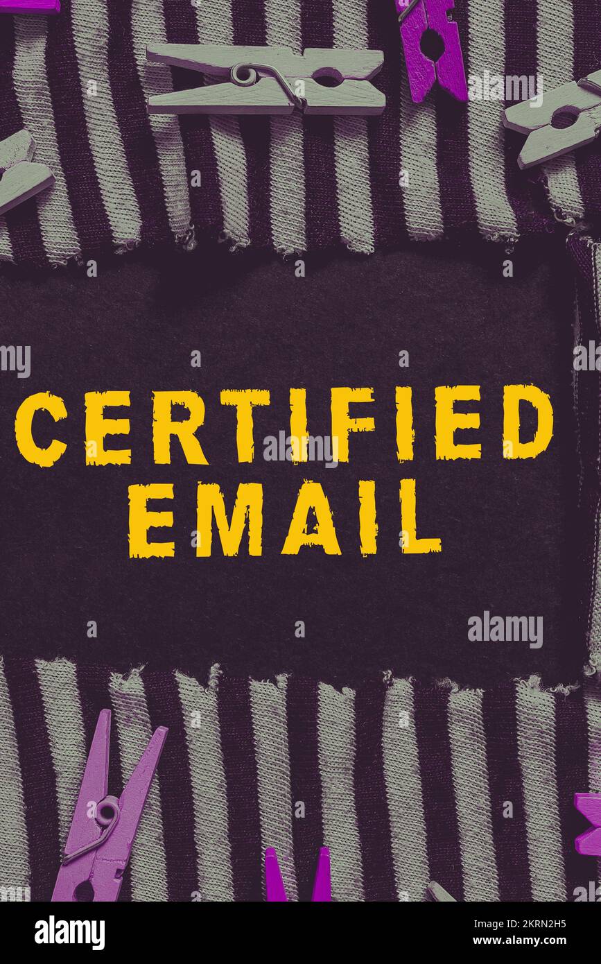 Inspiration showing sign Certified Email, Business idea email whose ...