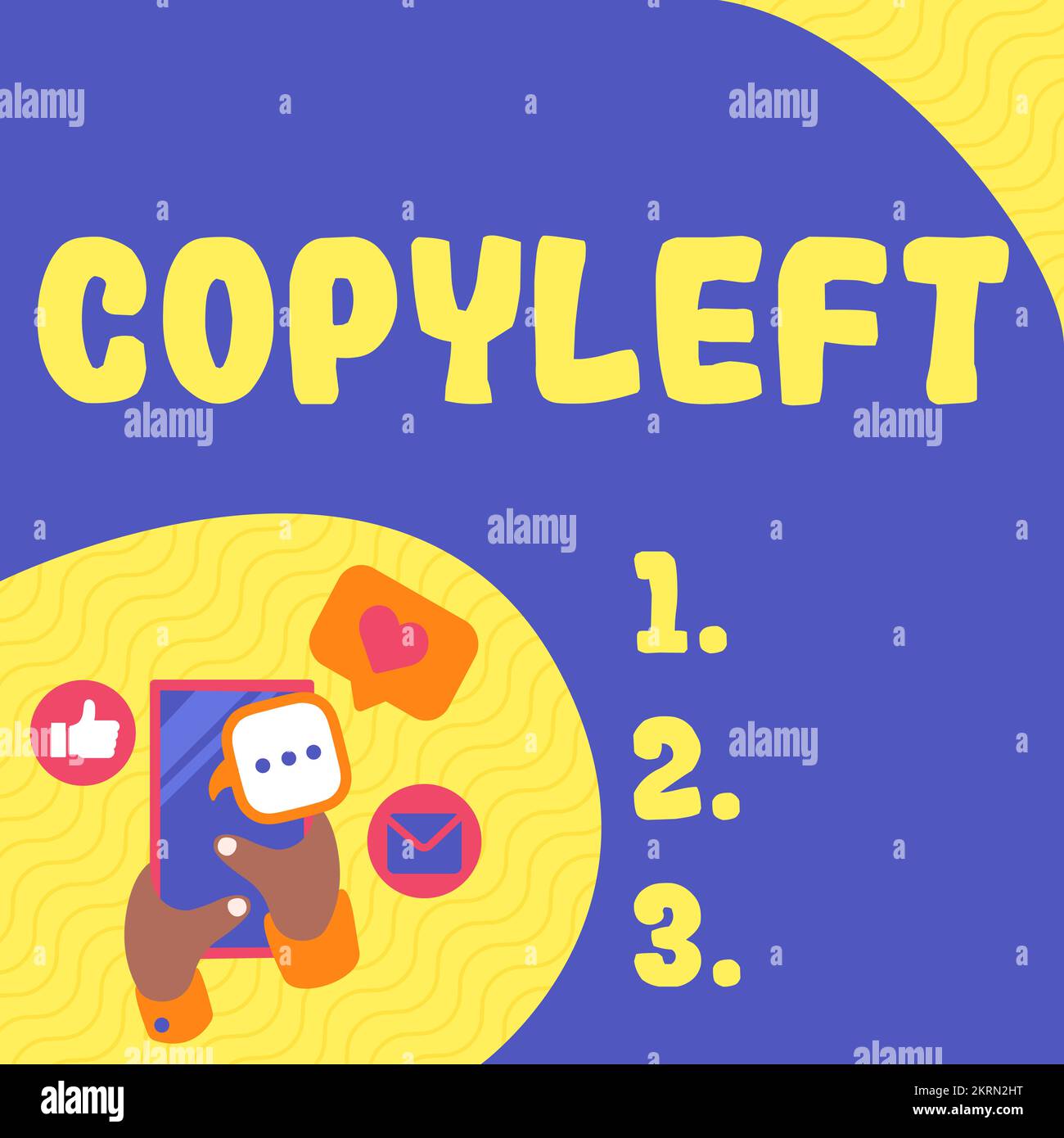 Sign displaying Copyleft, Internet Concept the right to freely use ...