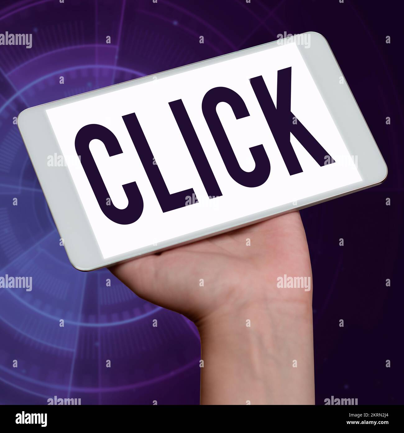 Conceptual caption Click, Concept meaning Act of pressing a button on a ...