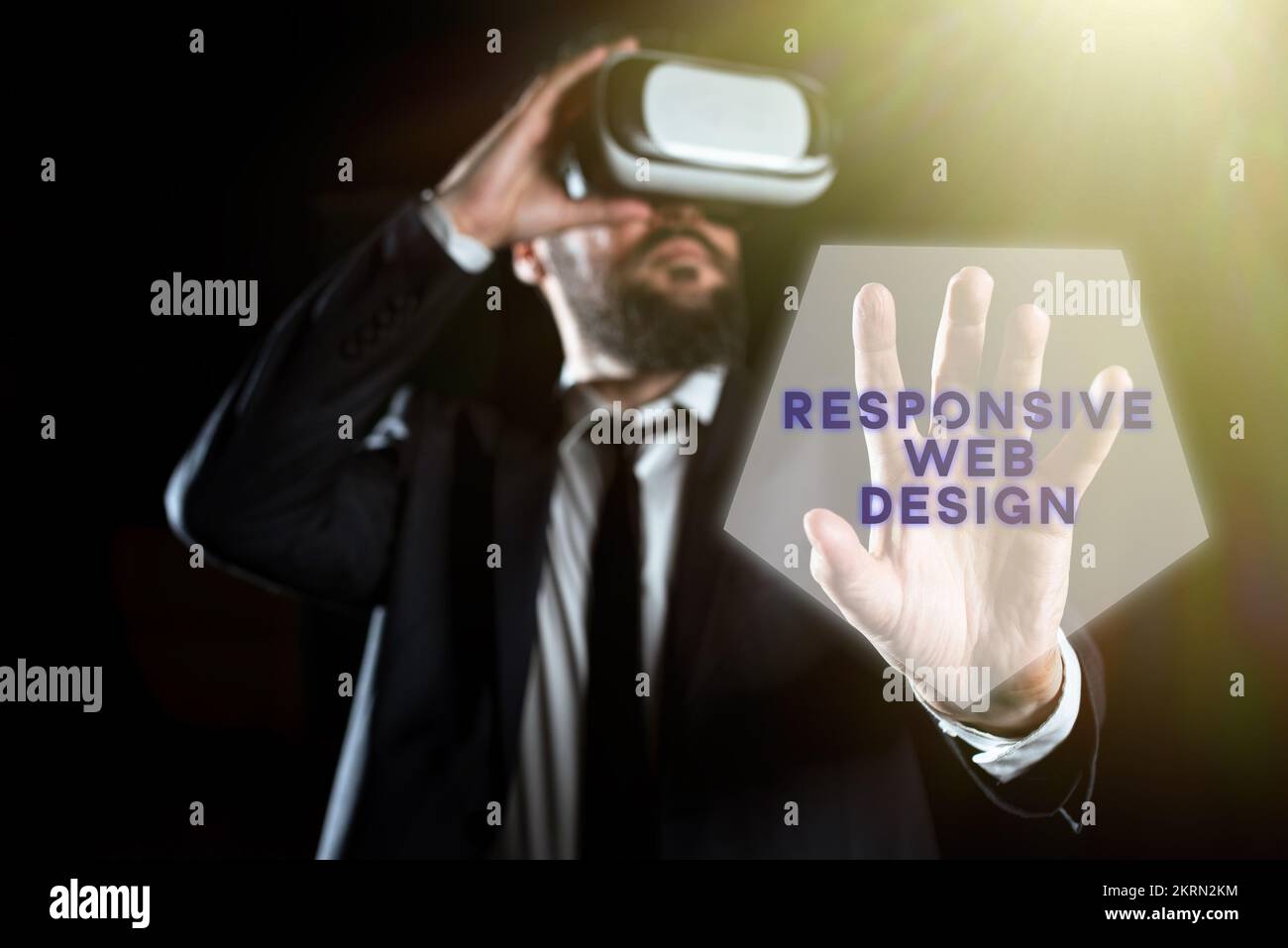 Sign displaying Responsive Web Design, Business idea web page creation that makes use of ...