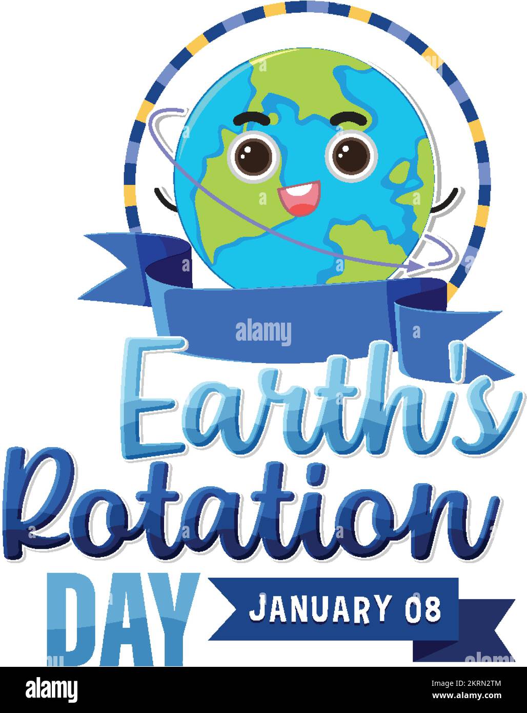 Happy earths rotation day banner design illustration Stock Vector Image ...