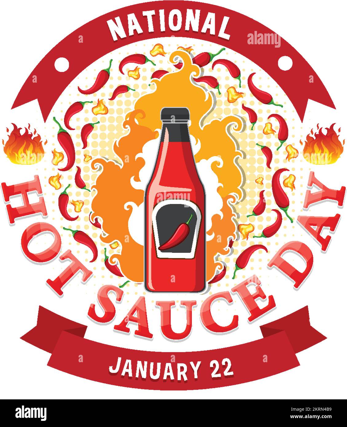 National Hot Sauce Day Banner Design illustration Stock Vector Image ...