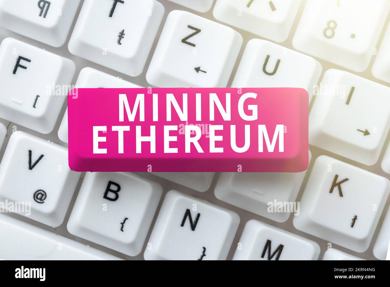 Text showing inspiration Mining Ethereum, Conceptual photo the process ...
