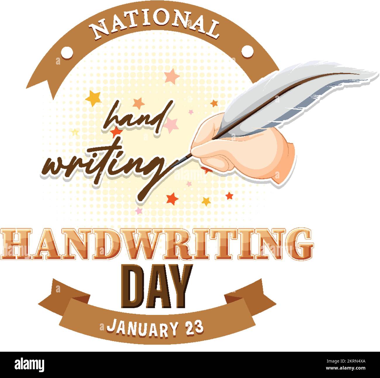 National Handwriting Day Banner Design illustration Stock Vector Image ...