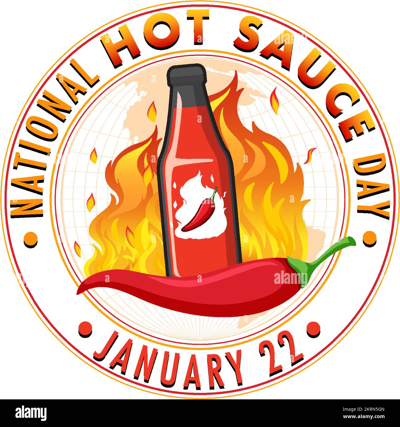 National Hot Sauce Day Banner Design illustration Stock Vector Image ...