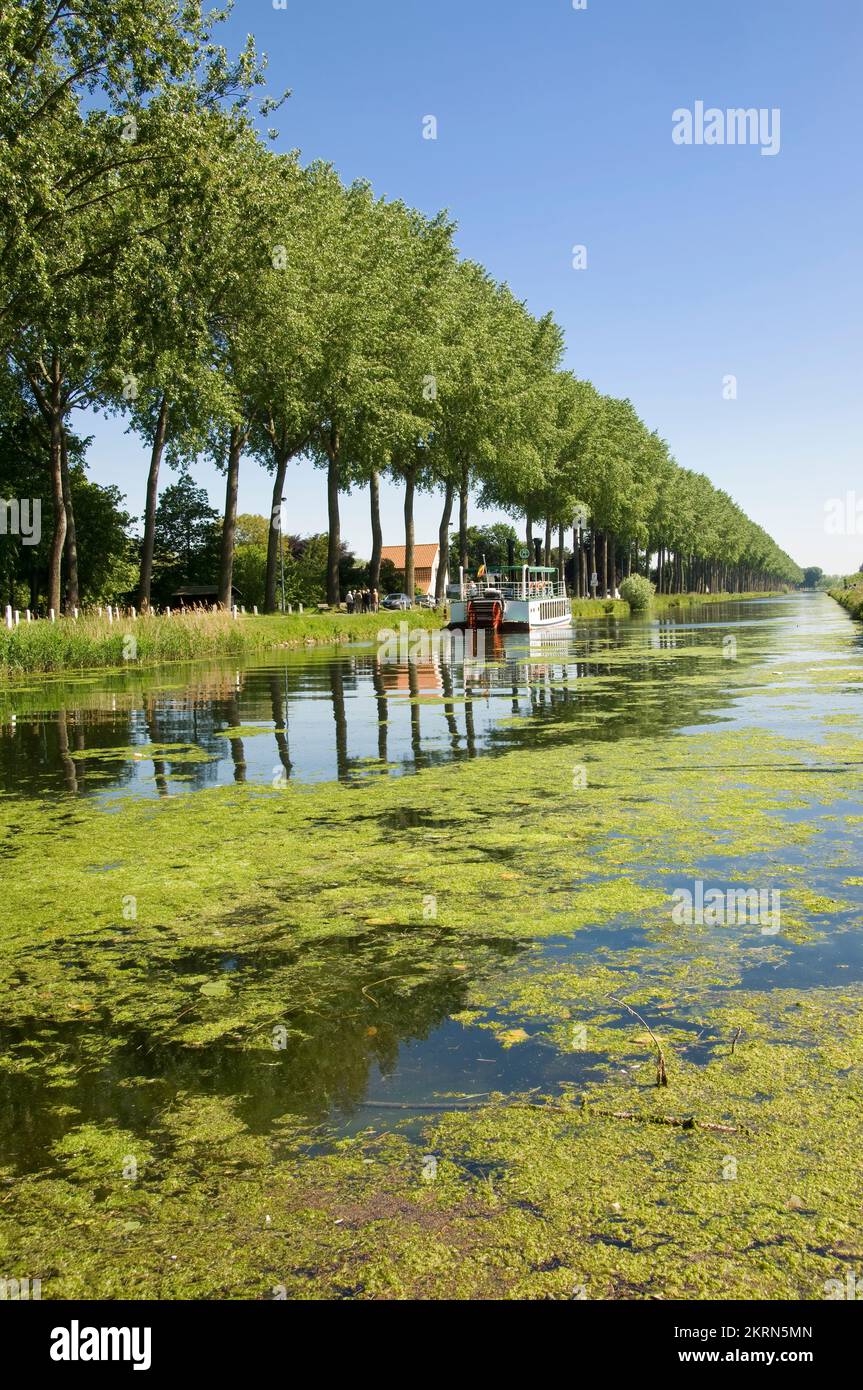 Canal from Damme to Bruges, Flemish Region, Belgium Stock Photo - Alamy