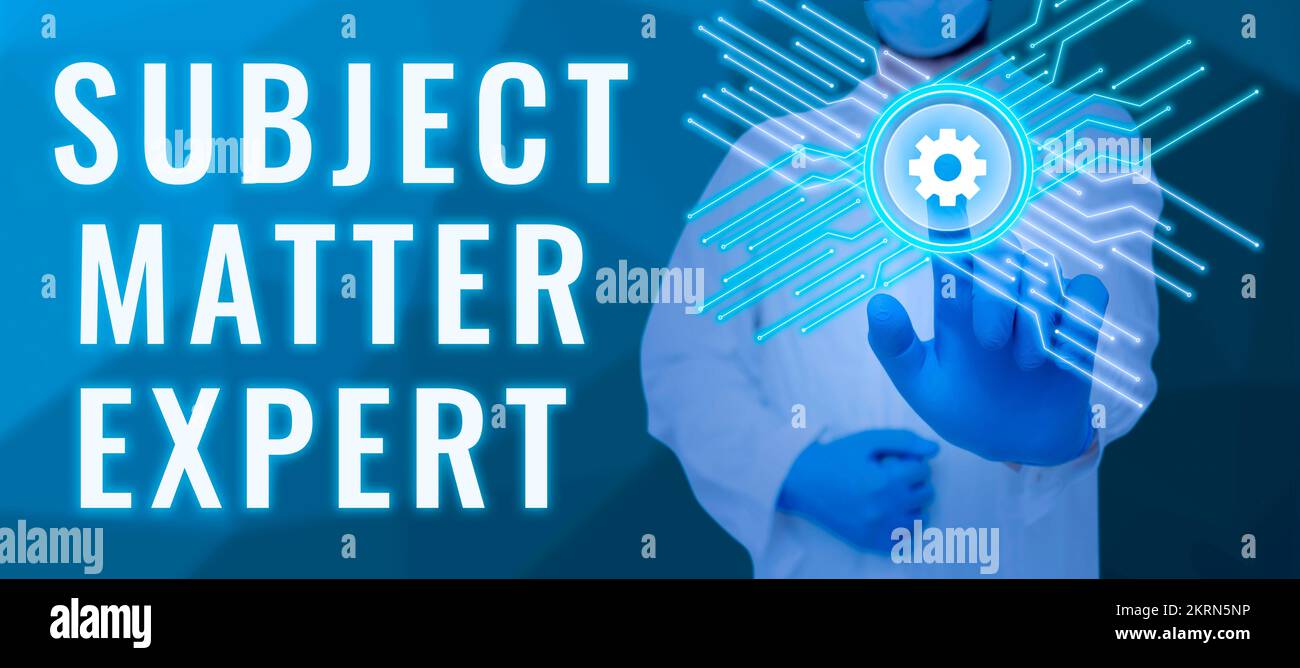 Text caption presenting Subject Matter Expert, Concept meaning Person ...