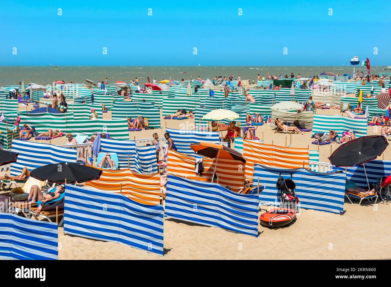 Ostend beach, North Sea Coast, West Flanders, Belgium Stock Photo - Alamy