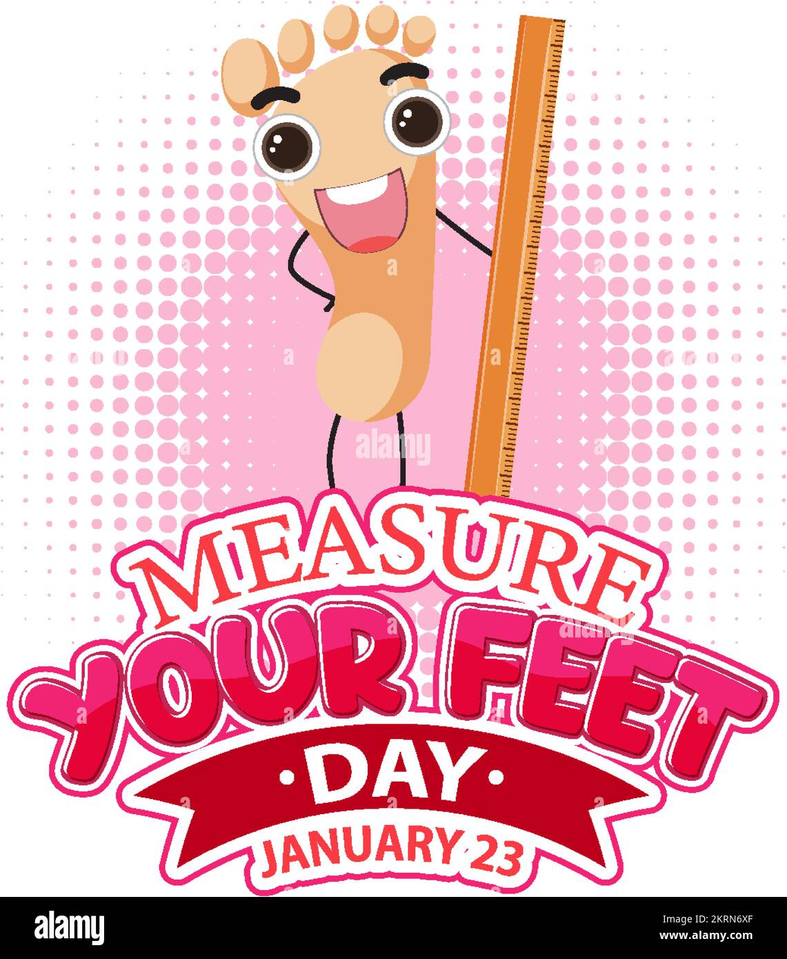 Measure your feet day banner design illustration Stock Vector Image ...