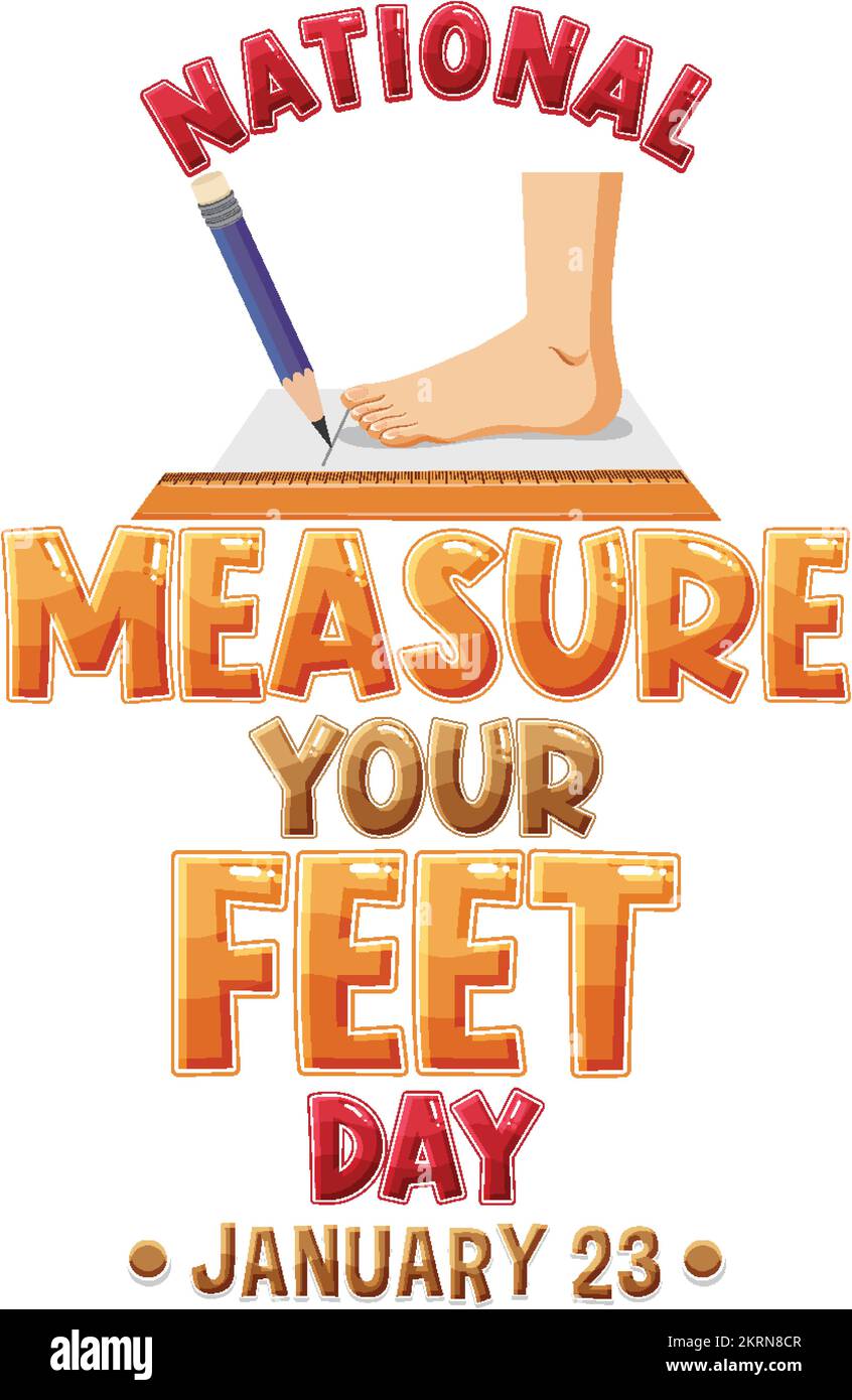 National Measure Your Feet Day Banner Design illustration Stock Vector ...