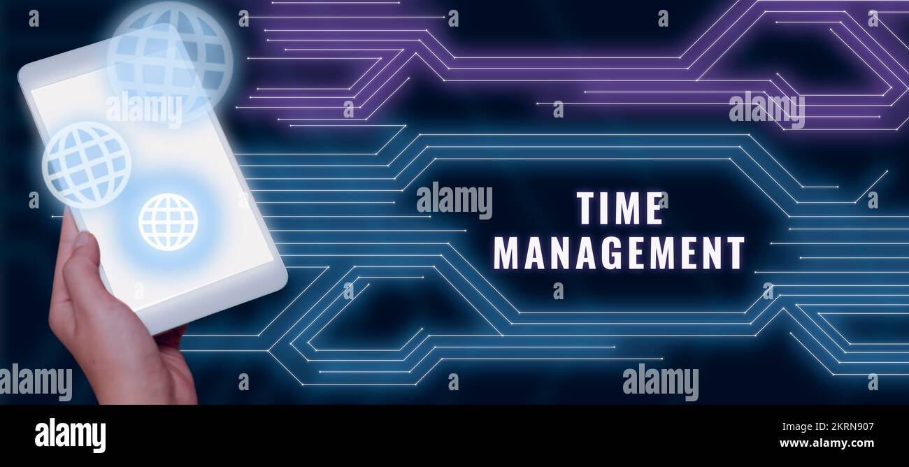 Conceptual display Time Management, Business showcase Schedule Planned ...