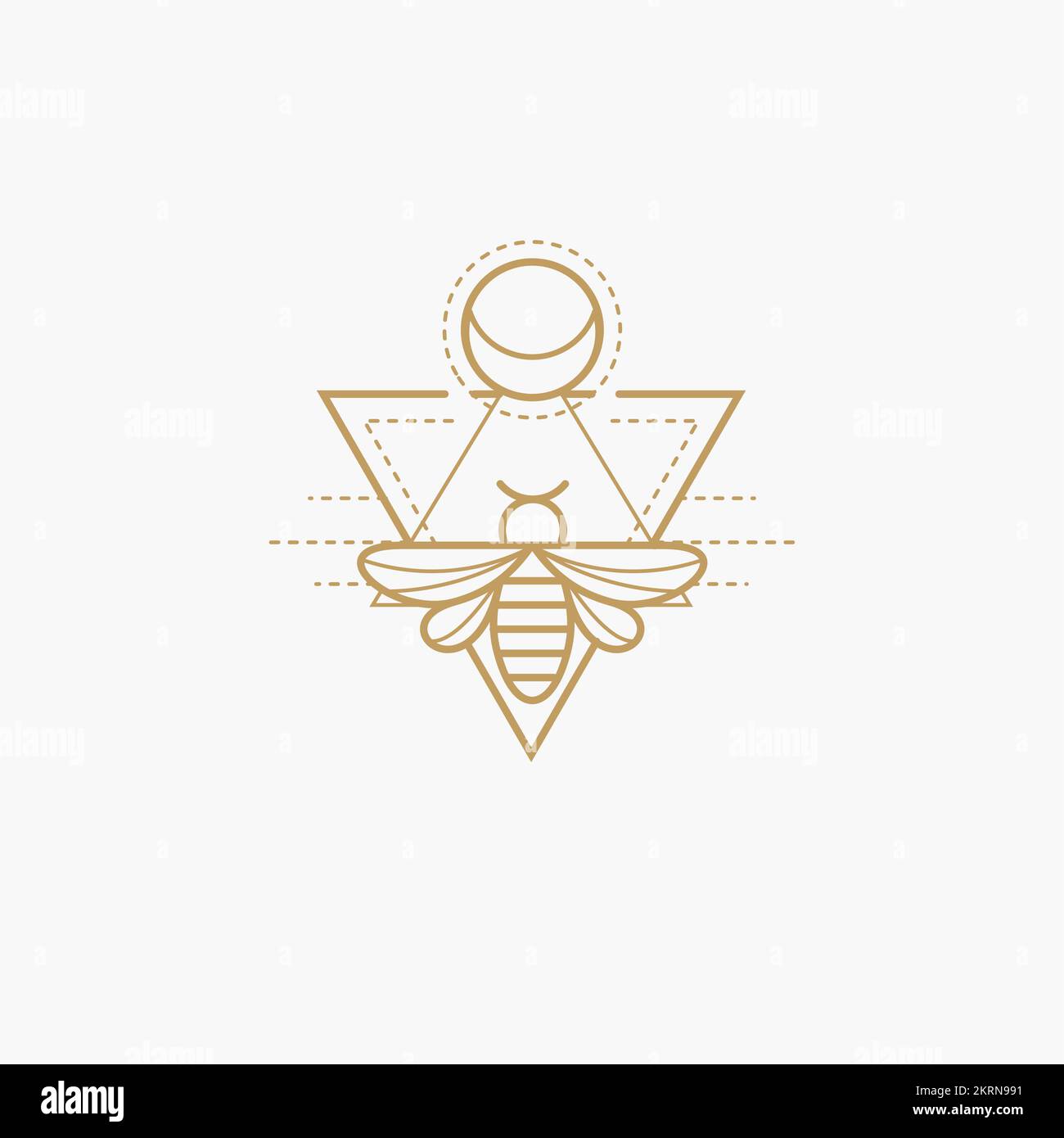 Illustration of golden figures in art deco style. Logotype in luxury ...