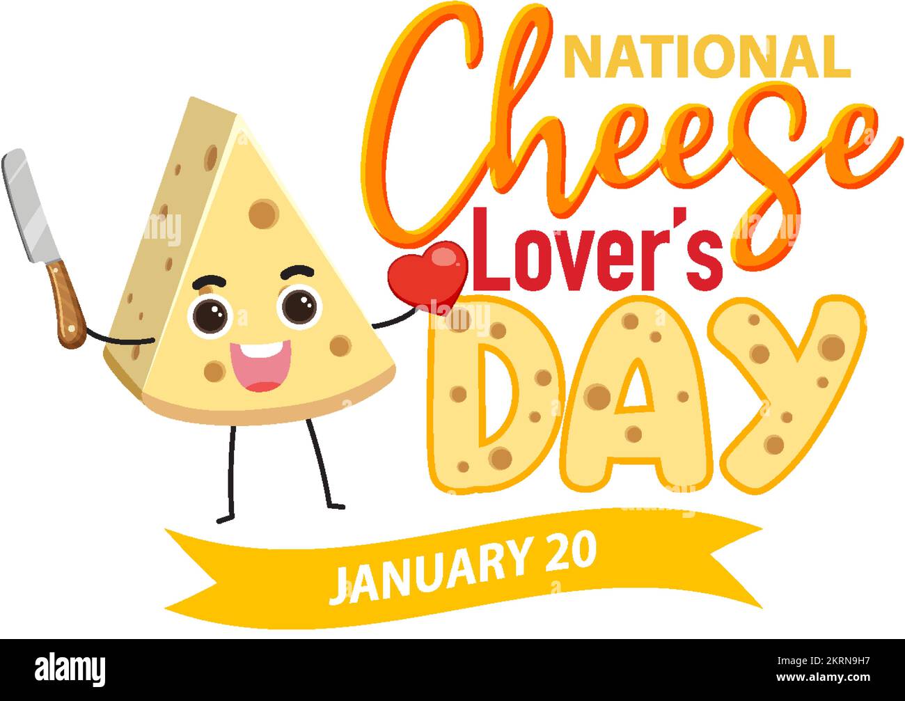 National Cheese Lovers Day Banner Design illustration Stock Vector ...