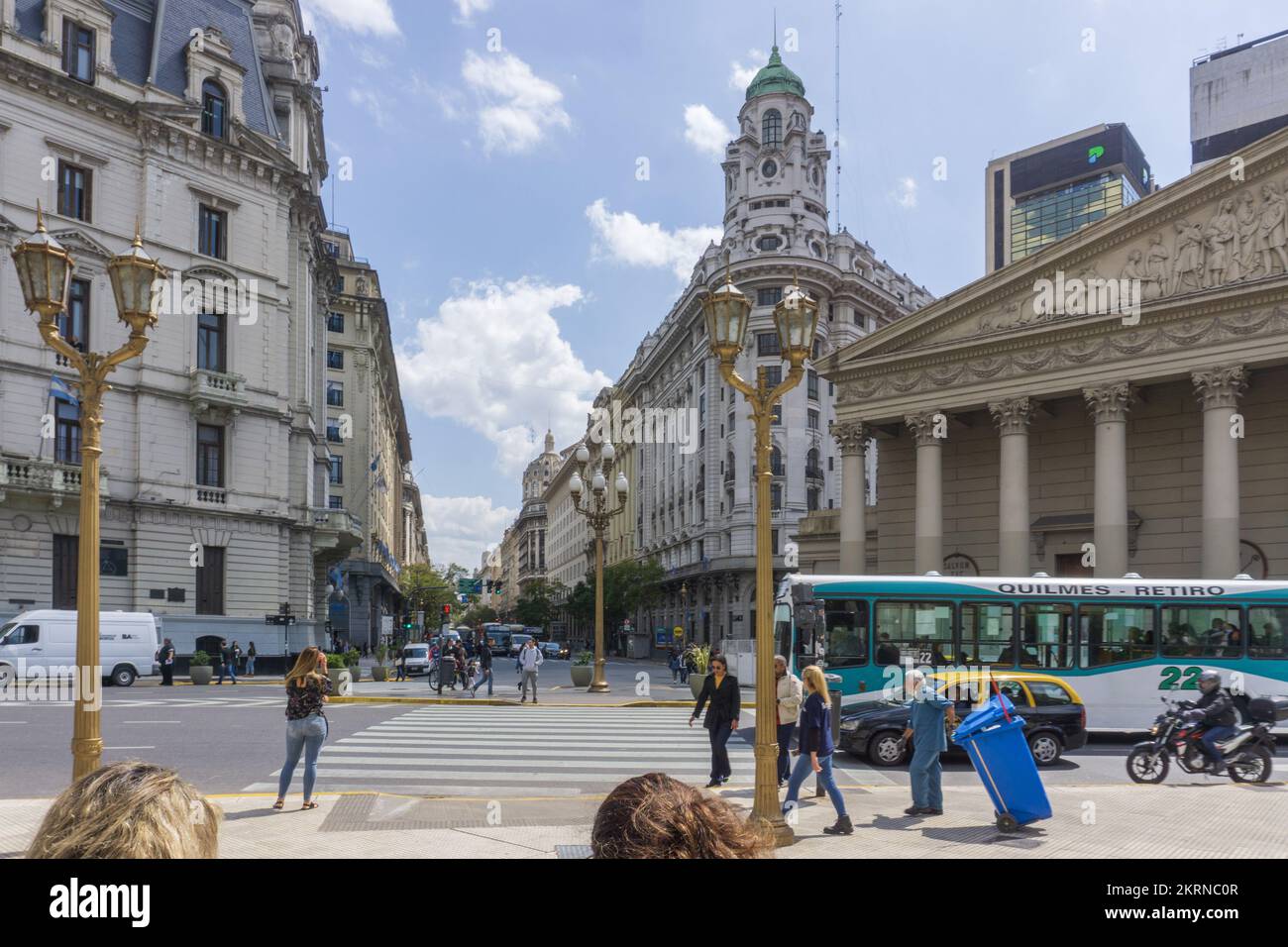 Piazza Maggio square, View of the Ministry of Culture, Buenos Aires ...