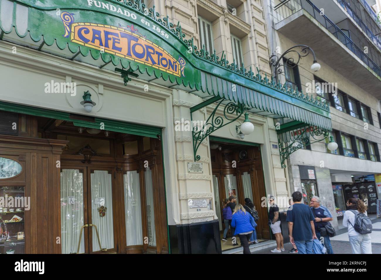 Viale de Mayo avenue, Tortoni coffee, Buenos Aires, South America ...