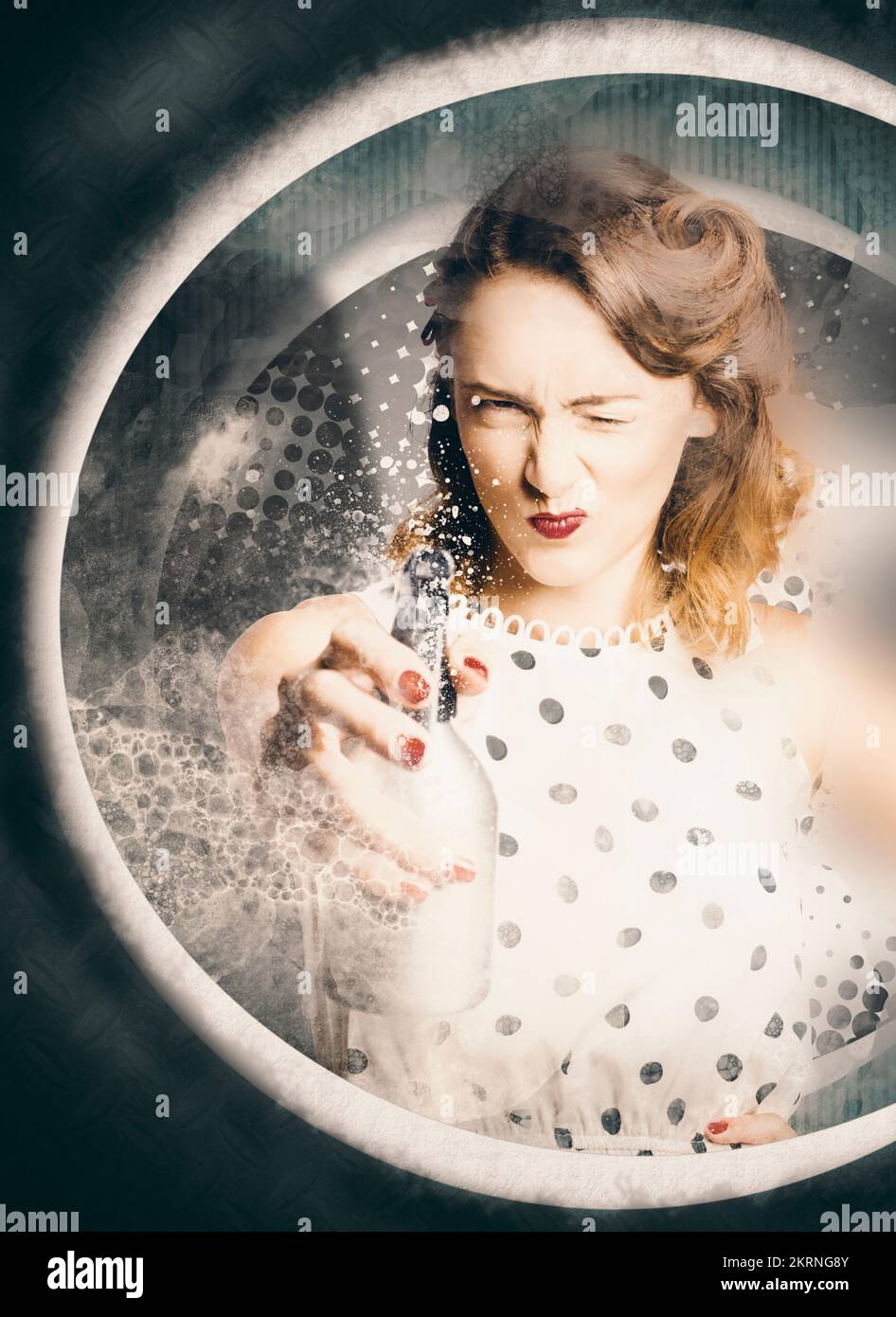 Vintage photo of woman washing clothes hi-res stock photography and ...