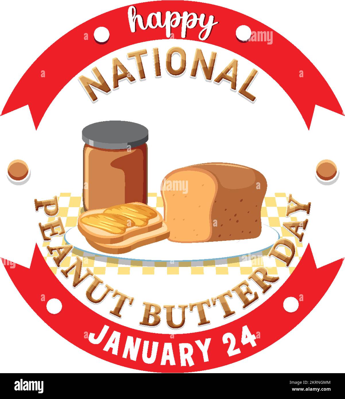 National Peanut Butter Day Banner Design illustration Stock Vector ...